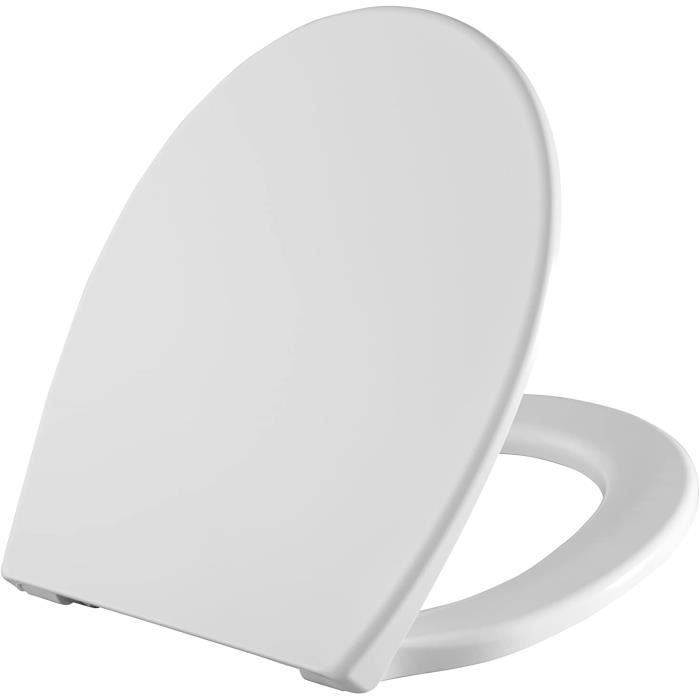 Abattant De Wc Avec Système D'Abaissement Automatique Blanc Universel Standard Jusqu'À 240 Kg ...