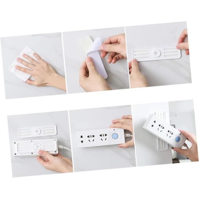 5 Pièces Fixateur De Multiprise Support Organisateur De Câble Passe ...