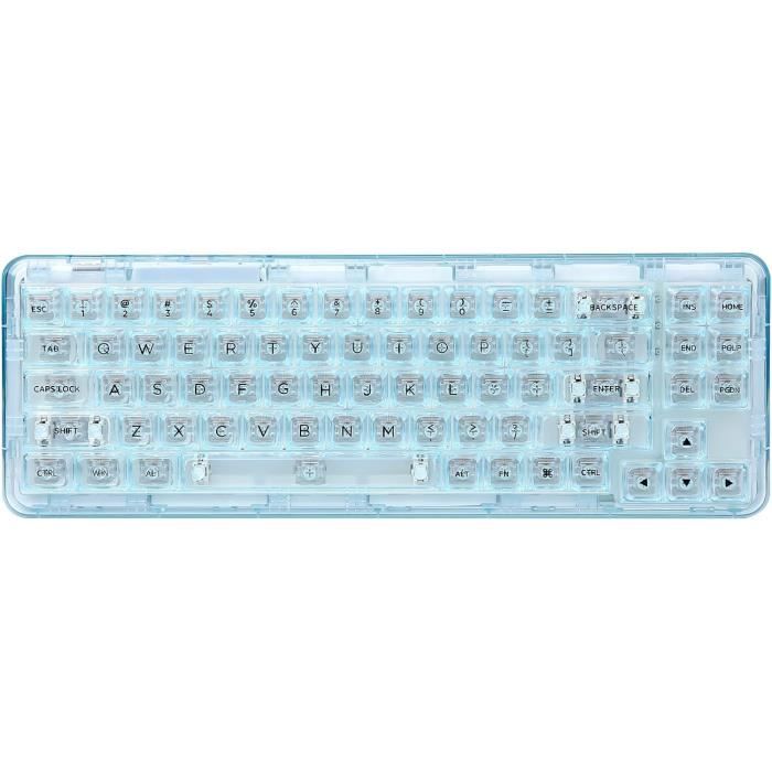 X71 Clavier Mécanique Transparent Avec Touches Transparentes, Bt5.0-2 ...