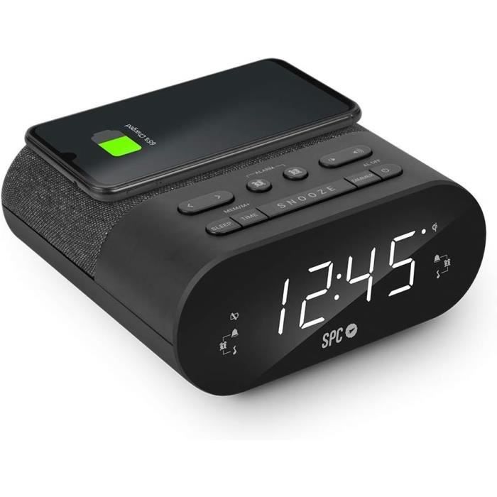 Radio-réveil Frodi Qi avec chargement sans fil pour votre smartphone ...