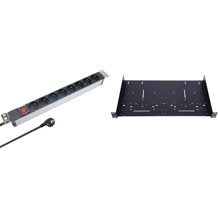 Multiprise Rackable 19" Alu 8 Prises Interrupteur Fixation Orientables ...