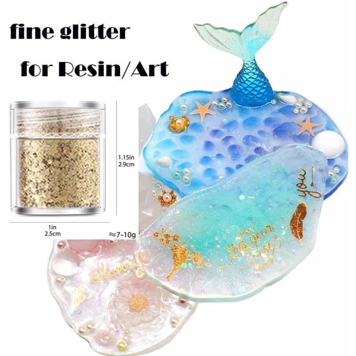 Jatidne 12 Couleurs Paillettes Pour Resine Epoxy Mélange Fin Et Gros ...