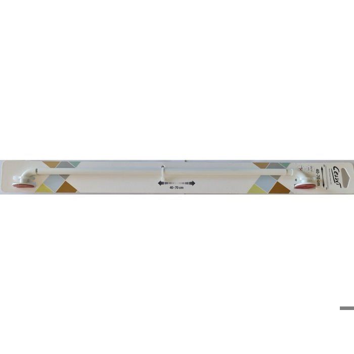 Tringle a rideau Curve Diam.10 mm Blanc mat 40 a 70 cm - Cdiscount Maison