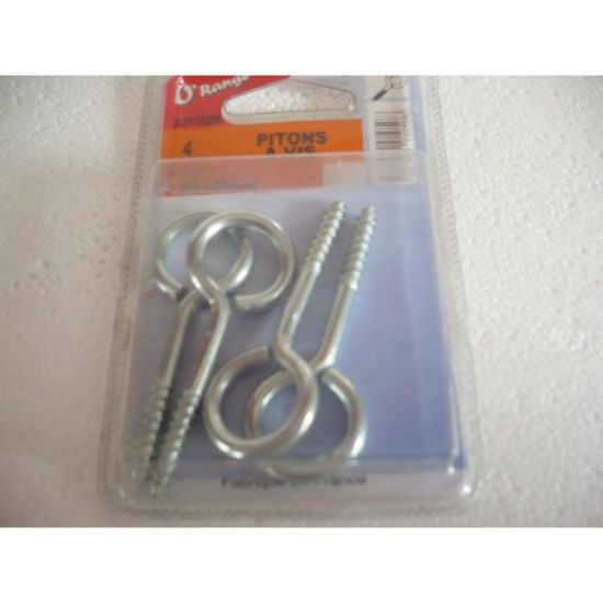 Piton fermé à vis 5 x40 mm acier 4 pièces - Cdiscount Bricolage