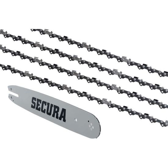 Accessoire pour tronçonneuse - CHICHENG - 4 Chaînes + guide adapté ...