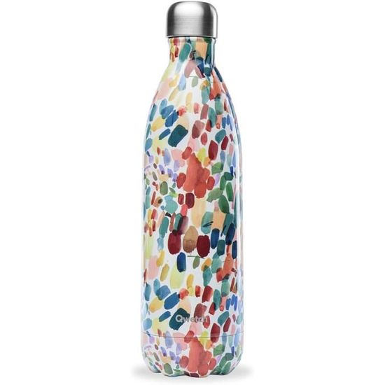 Qwetch - Bouteille Isotherme Arty 1L - Gourde Nomade Inox - 24h Froid ...