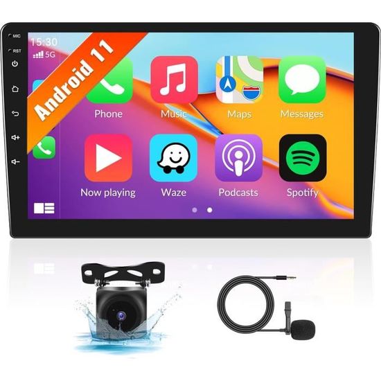 Android 11 Autoradio Avec Carplay Android Auto 9 Pouces 2 Din Autoradio Avec Navi Hifi Fm Rds Bt ...