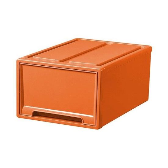 BOITE DE RANGEMENT,Orange-5L--Tiroir Transparent empilable, boîte ...