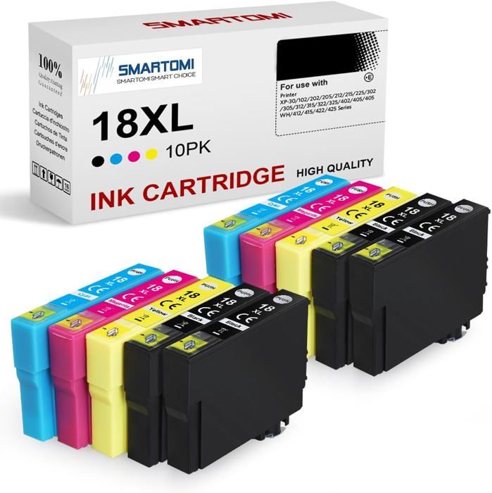 18XL Cartouche d'encre Compatible pour Epson Multipack 18XL pour Epson ...