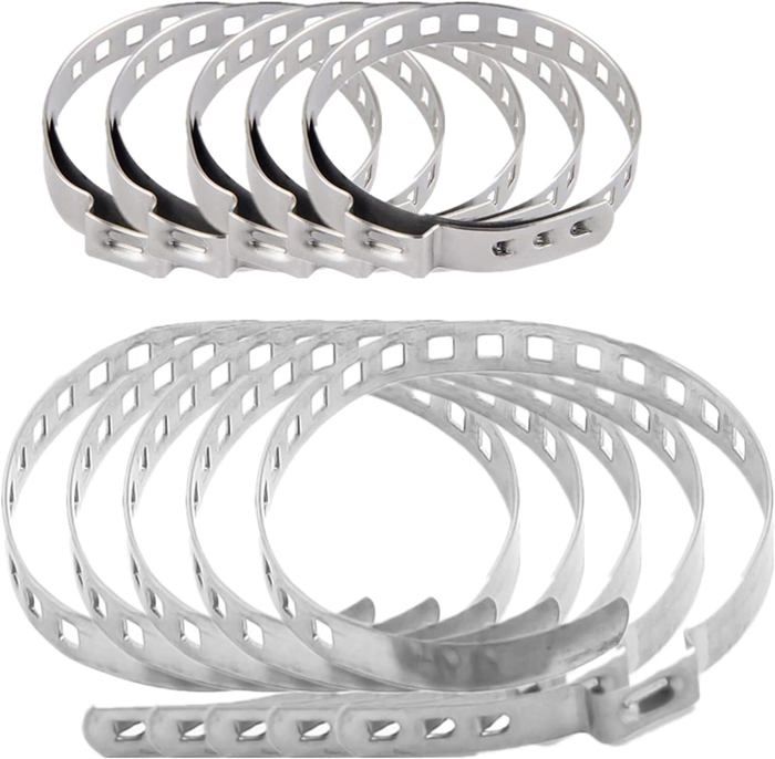 10 Pièces Collier De Serrage RéGlable en Acier Inoxydable Collier ...