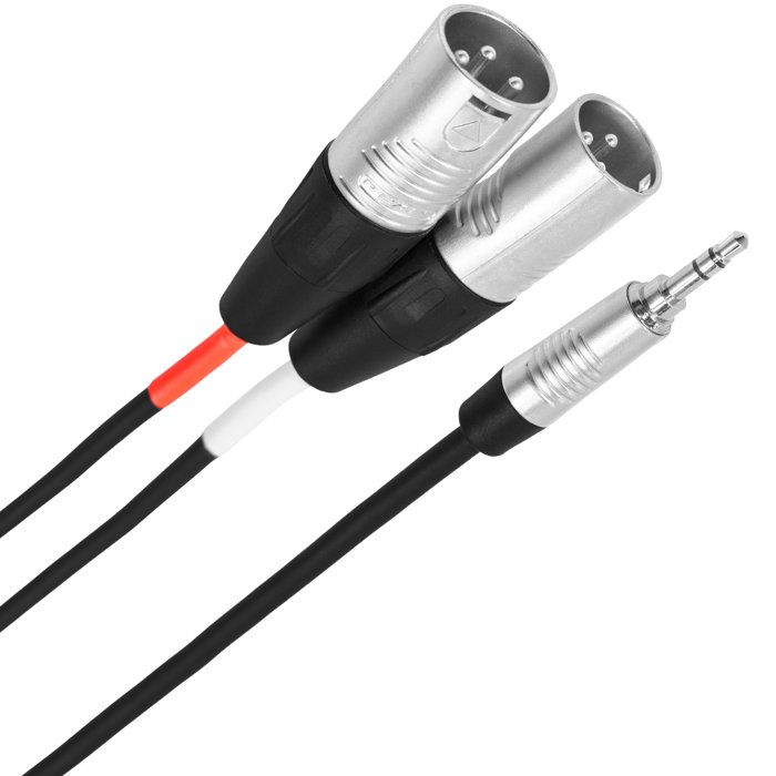 Plugger Câble Y mini Jack mâle stéréo - XLR mâle 3b 2m Touring Câble ...