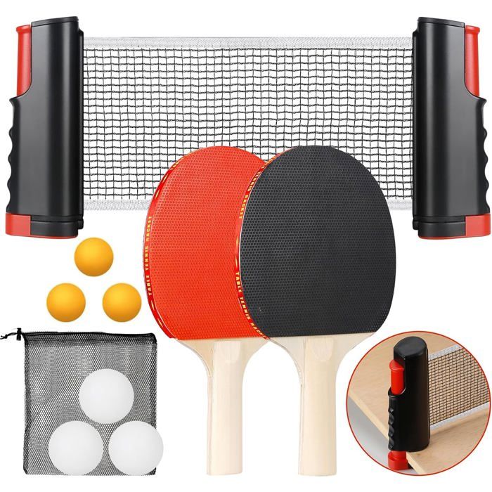Table Tennis Set, Ping Pong Racket Kit, Table Tennis Set for Adults ...