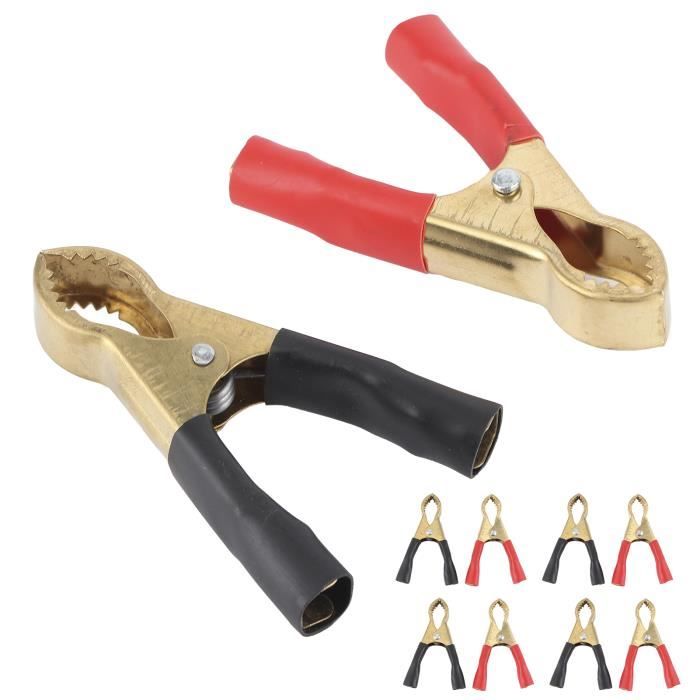 Akozon Electrical Test Clamps, Heavy‑Duty Insulated Clip 10Pcs 50A ...