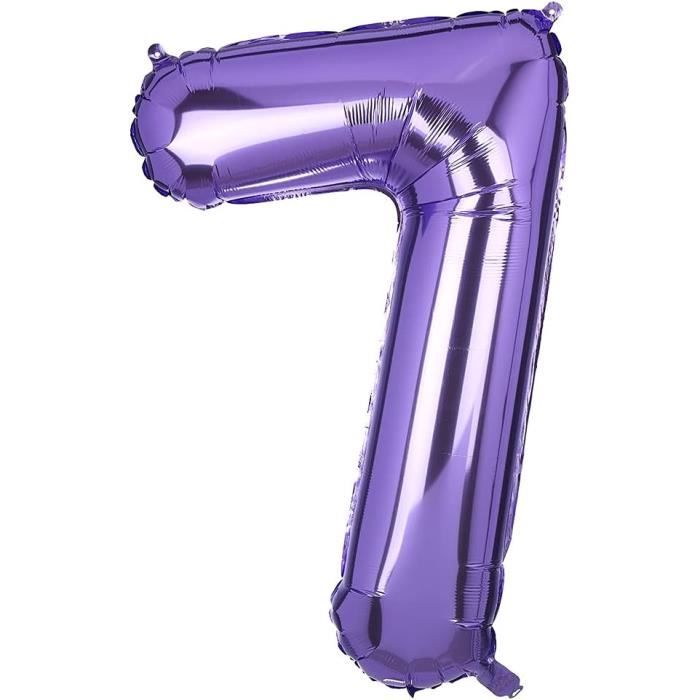 40 Pouces Gros Violet Numéro 7 Foil Ballon Feuille Géant Garçon Hélium ...