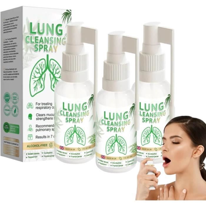 MIQIKO Spray Pulmonaire Nettoyant, MIQIKO Spray avancé pour le ...
