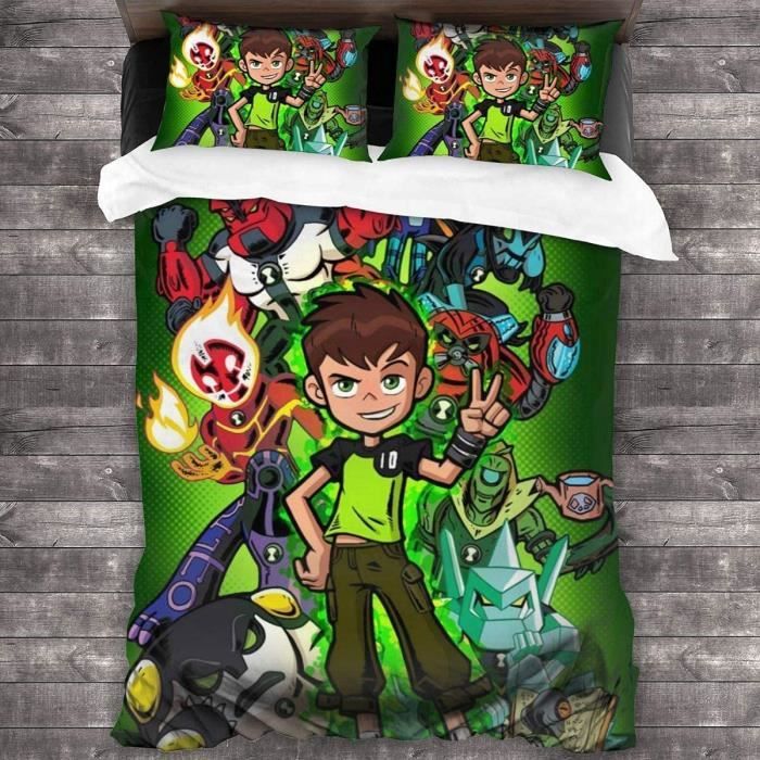 Ben 10 Parure de lit Ben 10 - Housse de couette imprimée 3D - Douce et ...