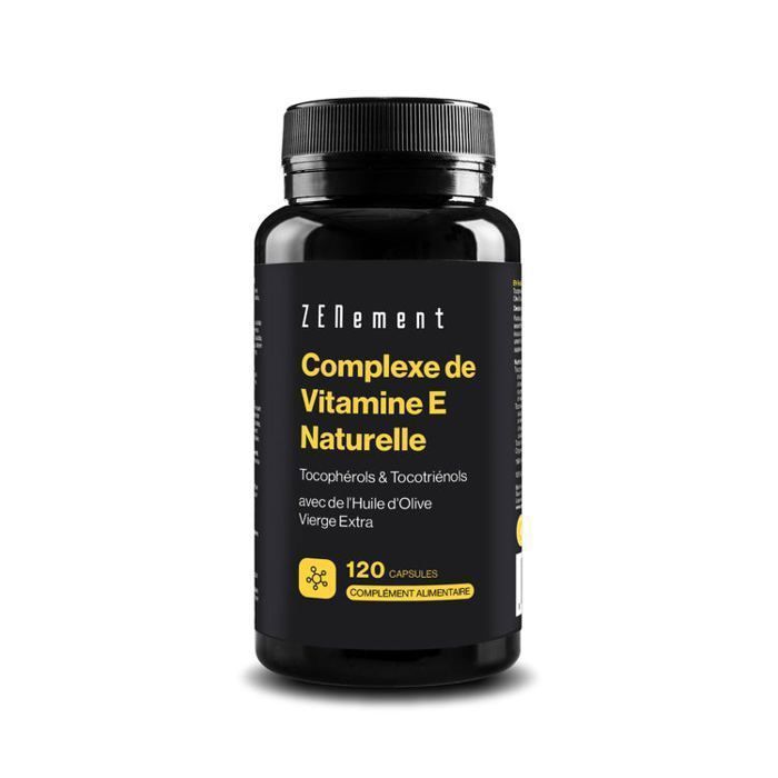 Complexe de Vitamine E Naturelle Gamme Complète - 120 Capsules ...
