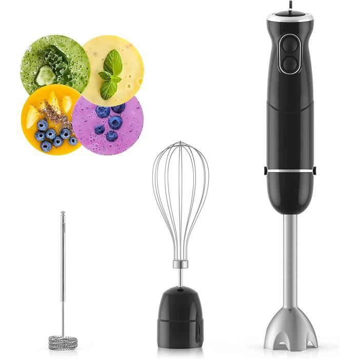 3 en 1 Blender a main, 600W Mixeur Plongeant Plongeur Blender a Baton ...