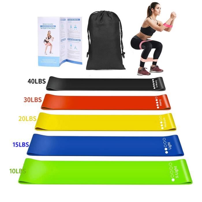 Élastiques de résistance - Fitness - Ensemble d'élastiques - Mixte ...