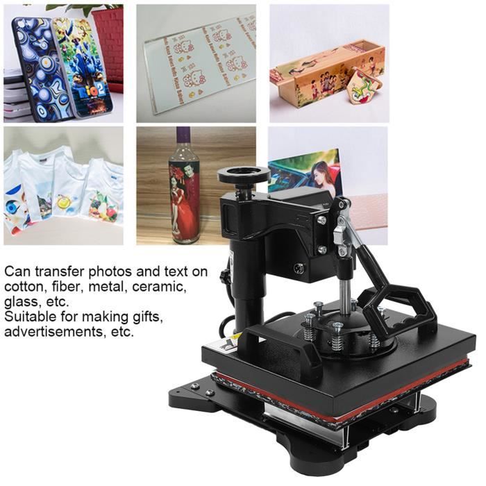 12 x 10in Presse de la Chaleur Multifonction, Machine de Sublimation ...
