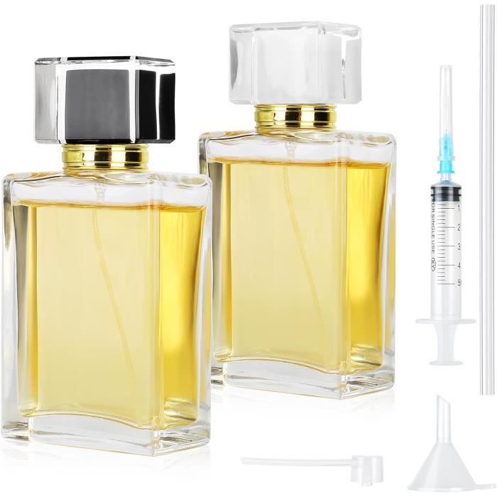 2 Pièces Flacon De Parfum, 100Ml Flacon Parfum Rechargeable, Atomiseur ...