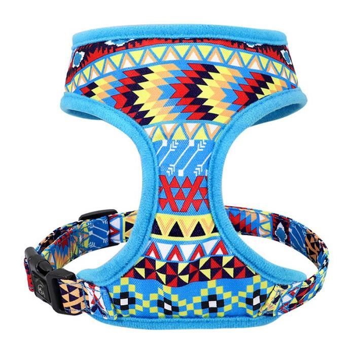 Adjustable pet Dog Harness No Pull Bohemian Puppy Harnesses and Leash Set Personalized Stylish ...