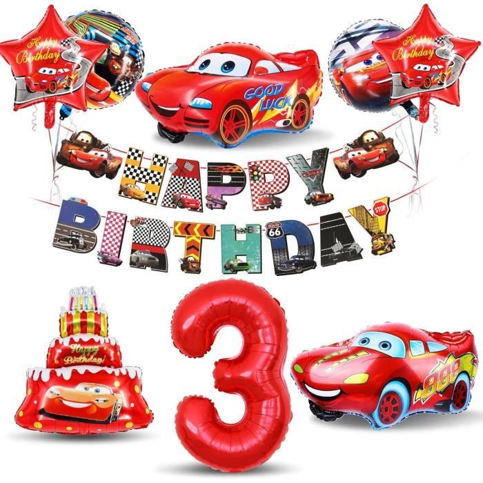 Decoration Anniversaire Cars 3 Ans, Ballon Voiture Pour Enfant, Deco ...