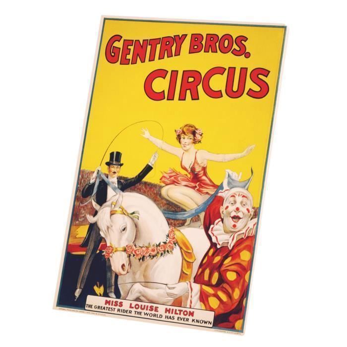Tableau Décoratif - Gentry Circus - Vintage - 30 cm x 45 cm - Toile ...