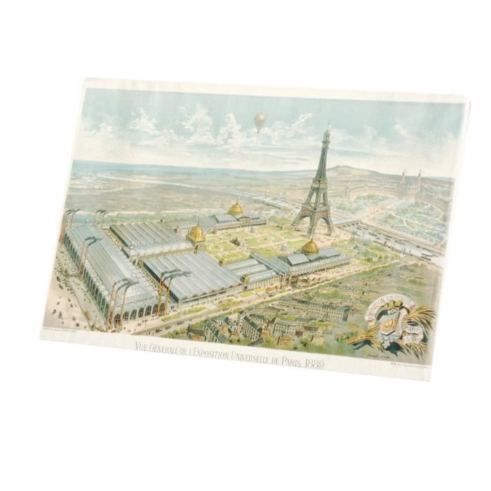 Tableau Décoratif Exposition Universelle Paris 1889 Paris Dessin Vue ...