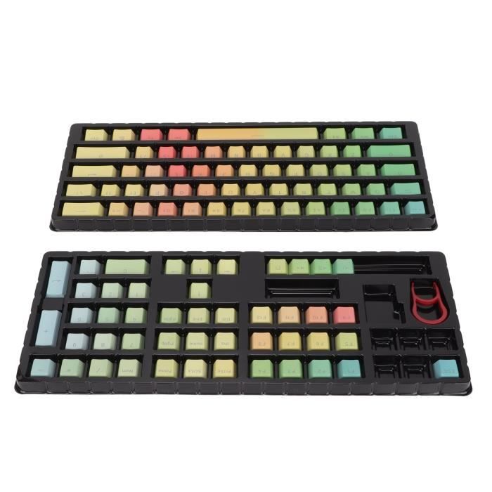 Keycaps PBT Translucent Sublimation Rainbow Gradient Mechanical 108 ...