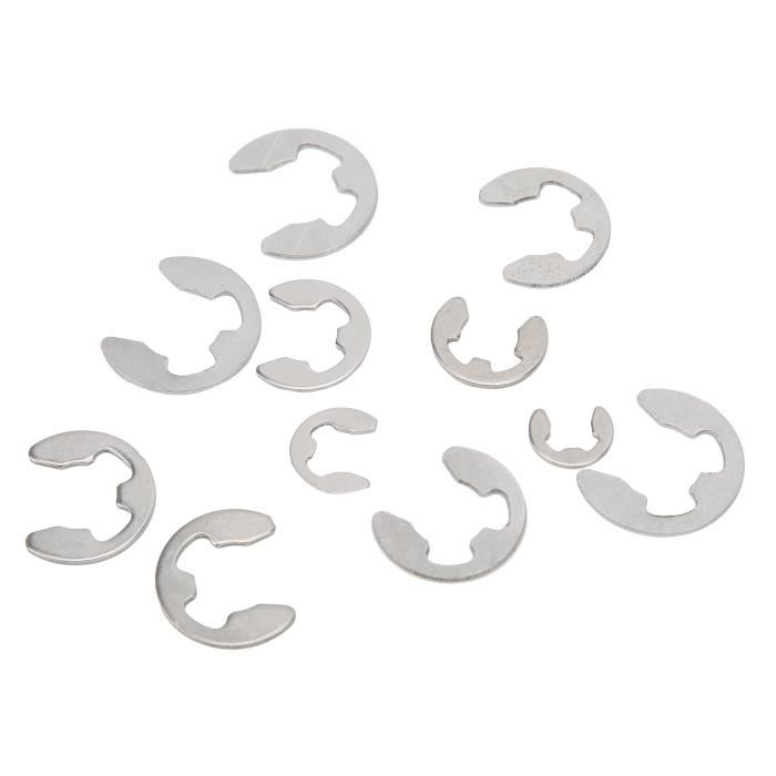 Pwshymi Ensemble de circlips 200pcs Kit de Circlips Clip E en Acier ...