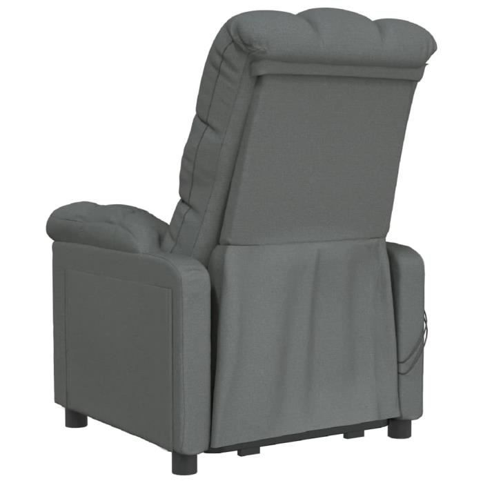 ABB Fauteuil de massage inclinable électrique Gris foncé Tissu - Qqmora ...