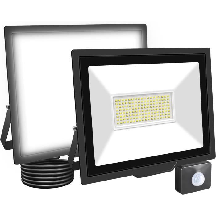 Spot Led 100W Avec Détecteur De Mouvement Extérieur, Spot Extérieur ...
