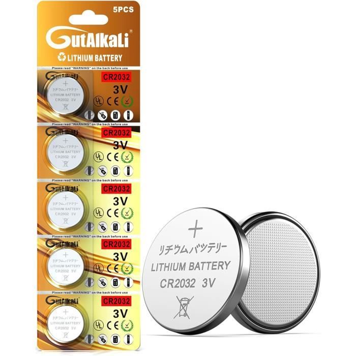 Cr2032 3V Pile Bouton Au Lithium Piles Électriques Cr 2032 Pile Au Lithium Paquet De 5[J327 ...