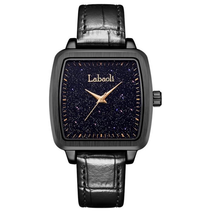 SHARPHY Montre femme de luxe mode bracelet en cuir étanche qualité ...