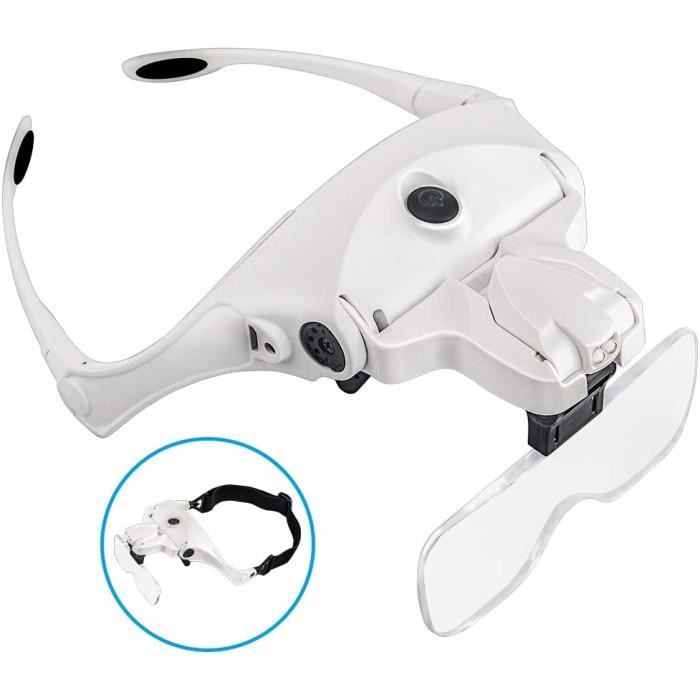 BIJIA Lunettes loupes avec serre-tête mains libres Loupes loupes avec 2 ...
