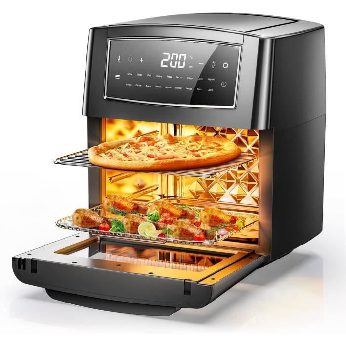 Friteuse Sans Huile 12L, 18-En-1 Friteuse À Air Chaud 1500W Air Fryer Mini Four Cuisson À Une ...