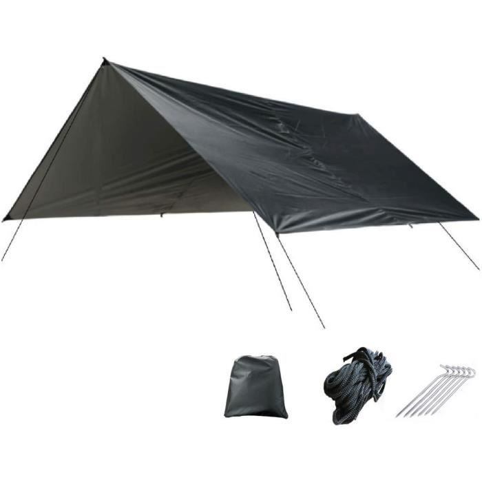 Bâche Anti-Pluie 3 X 3 M Tarp Toile De Tente Imperméable Bâche Camping ...