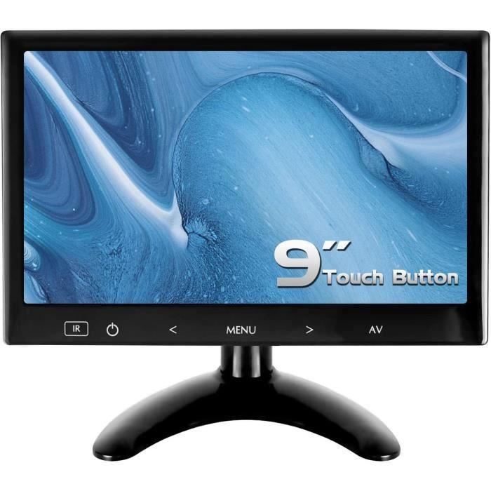 Wholve 9 Pouces Cctv Moniteur, Hdmi Couleur Portable Moniteur 16:9 Hd 1024 * 600 Entrée Av-Vga ...