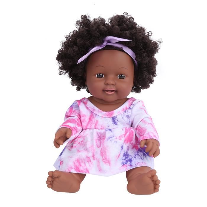 VGEBY Poupée bébé africaine Poupée Bébé 30cm Jouet de Poupée Noire ...