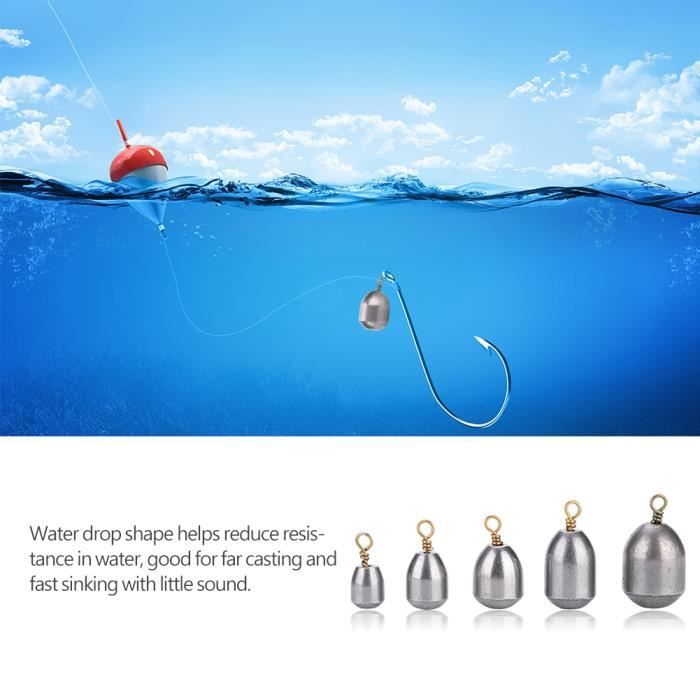 Vvikizy Poids de pêche Plombs de pêche en plein air, ensemble de poids ...