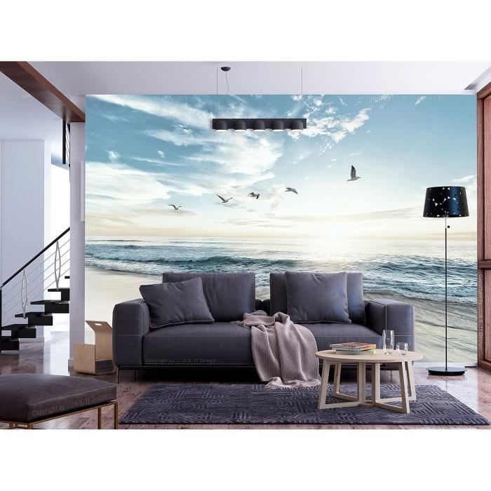 Papier Peint Intissé Mer Plage 100X70 Cm Décoration Murale Xxl Poster ...