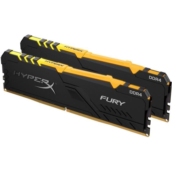 HYPERX - Mémoire PC RAM - FURY DDR4 RGB - 32 Go (2X16 Go) - 3466MHz ...