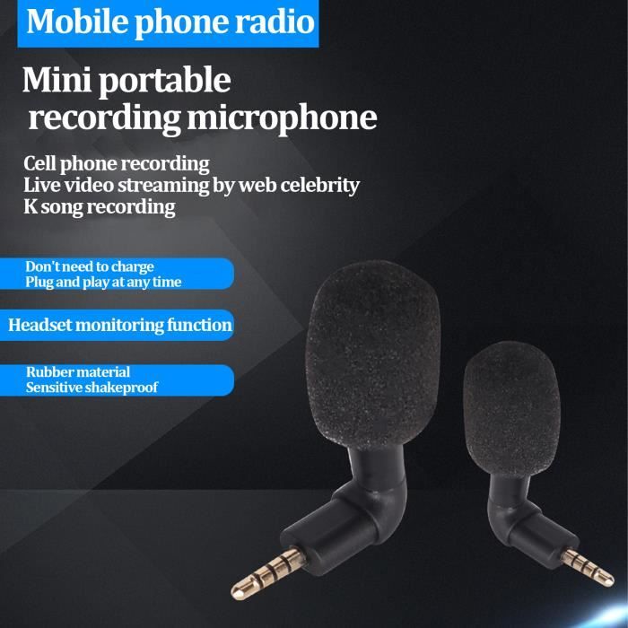 Petit micro portable Mini microphone omnidirectionnel jack 3,5 mm ...