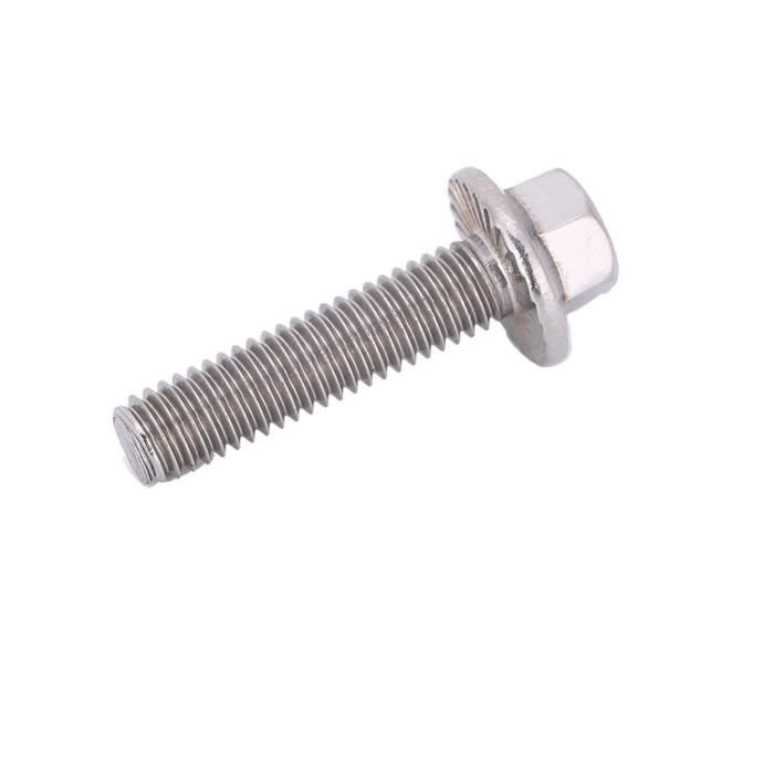 Boulon à bride Vis à bride hexagonale M6 en acier inoxydable SS304, 10 pièces, boulons à tête de ...