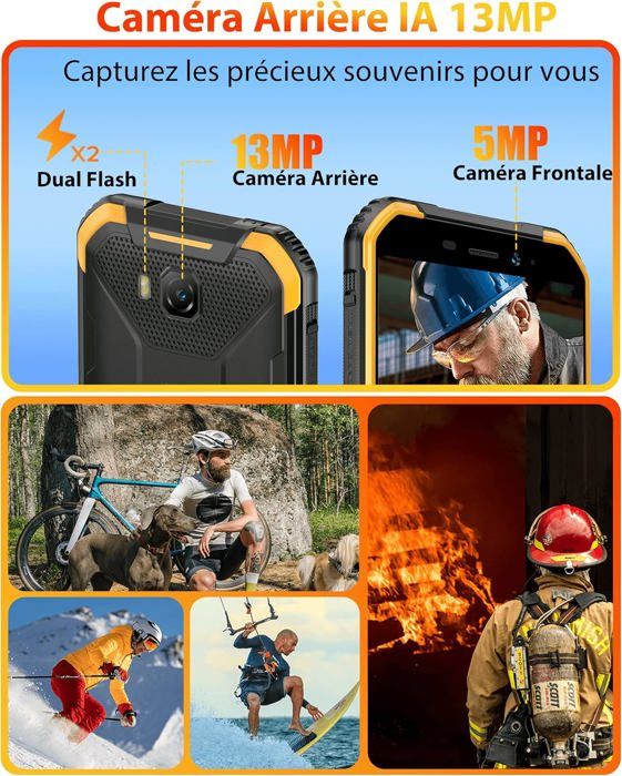 Armor X6 Pro Android 12 Telephone Portable Incassable 4G 32Go Rom/Sd ...