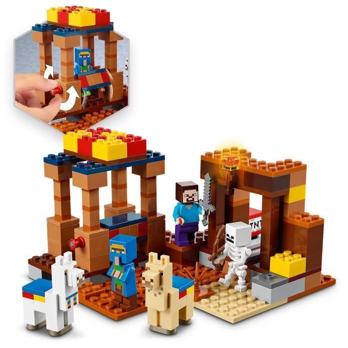 LEGO® Minecraft 21167 Le Comptoir d'Échange, Jouet avec Figurines Steve ...