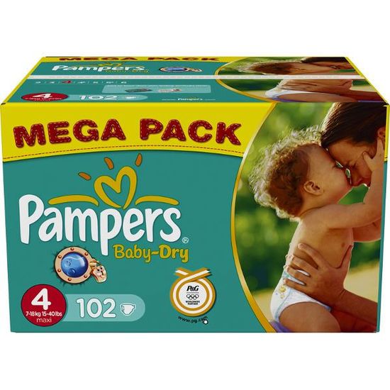Baby dry 7-18 kg Mega T4 Maxi X102 - Cdiscount Puériculture & Eveil bébé