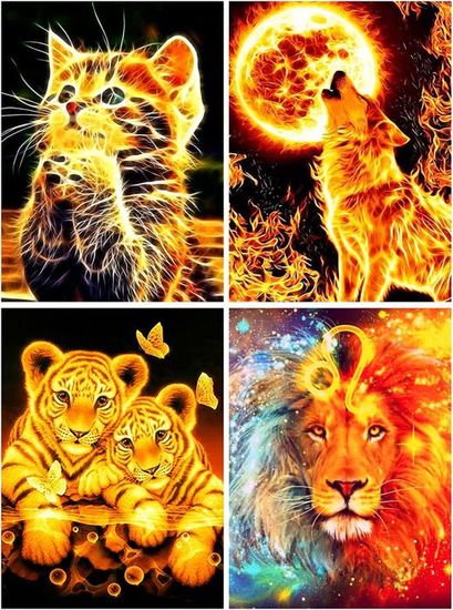 Diamond Painting Kits, 4 Pack Peinture Diamant Pour Enfants Et Adultes ...