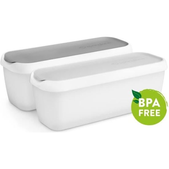 Bacs à glace avec couvercle 1L, 2 pièces, Récipients isotherme pour ...
